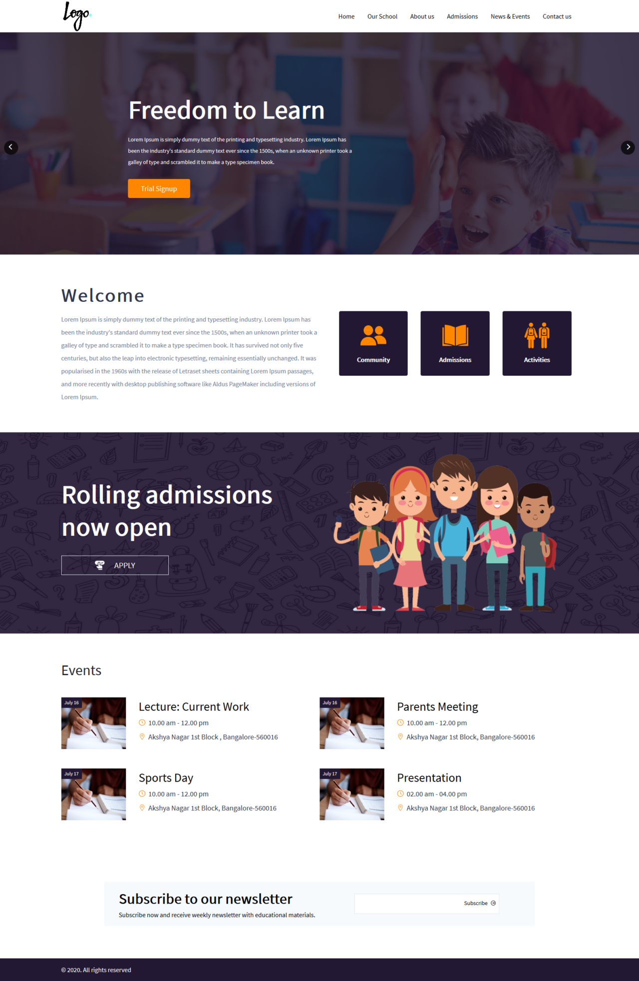 School Website Design and Development