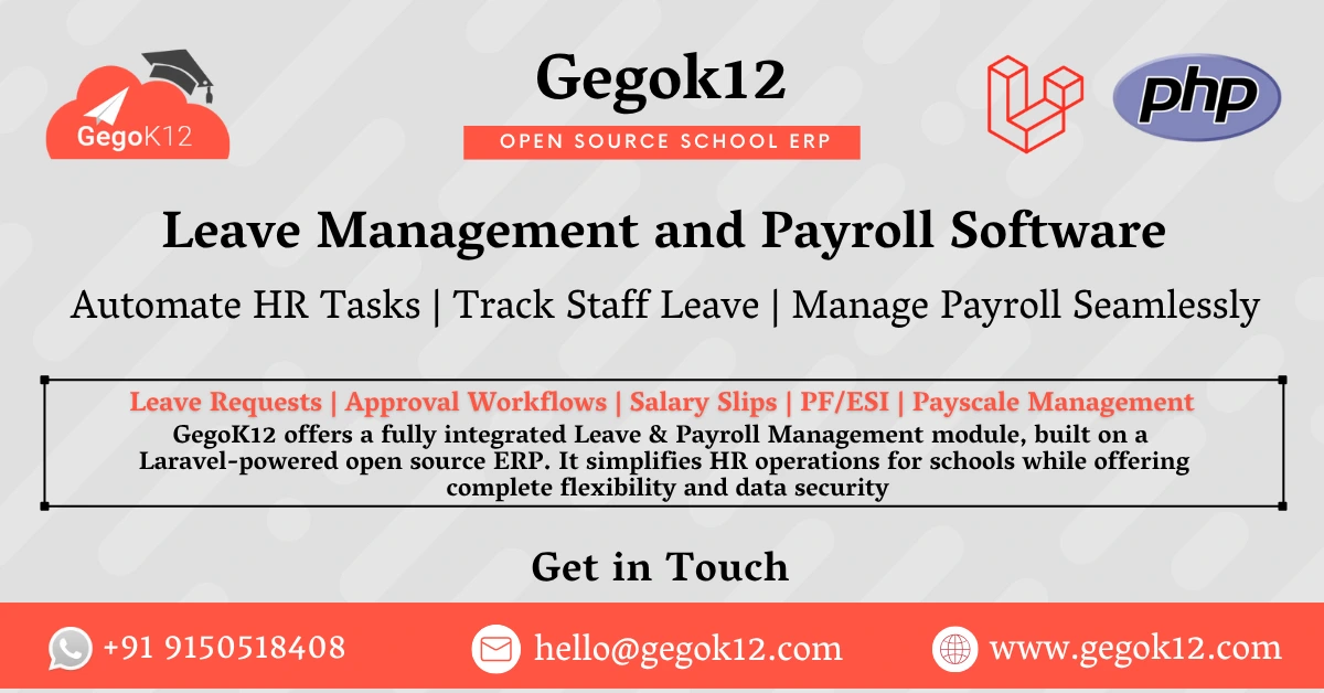 Open Source Leave Management and Payroll Software | Gegok12